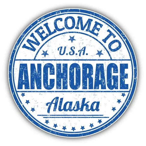 DOPASTICKER Anchorage City Usa Welcome Car Bumper Sticker Decal Gift ...