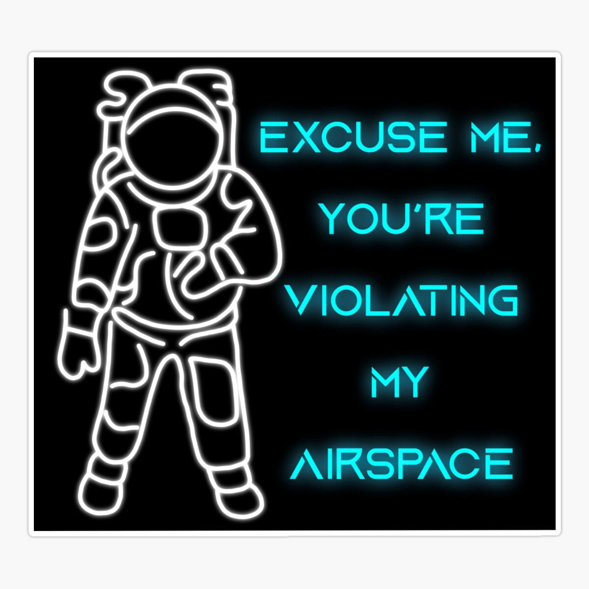 DOPASTICKER And That'S Why We Drink, Airspace Violation (Light) Sticker ...