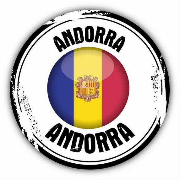 DOPASTICKER Andorra Flag Grunge Travel Car Sticker Phone Water Bottle ...