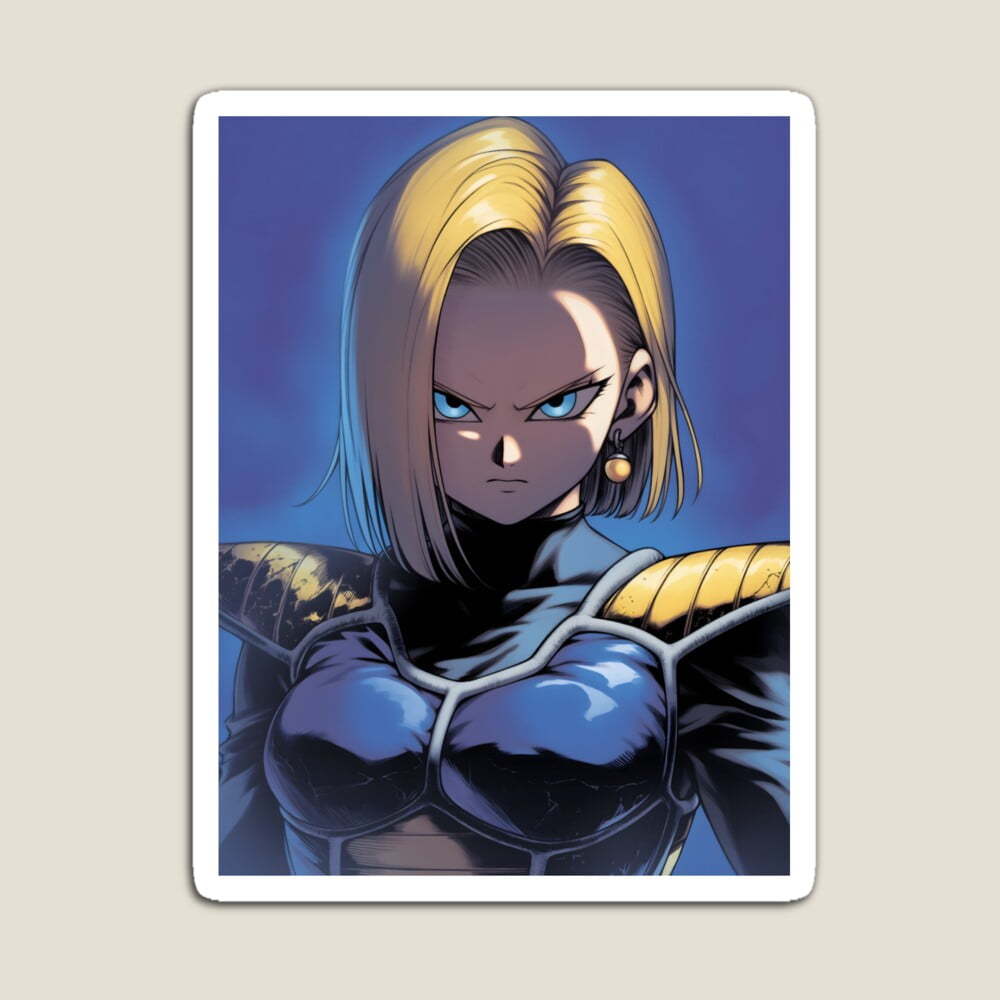 DOPASTICKER Android 18 Decorative Laptop, Phone Stickers, Waterproof ...
