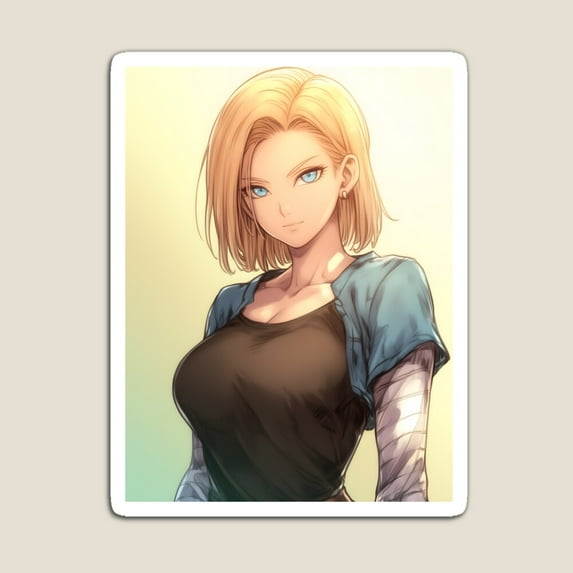 DOPASTICKER Android 18 Decorative Laptop, Phone Stickers, Waterproof ...