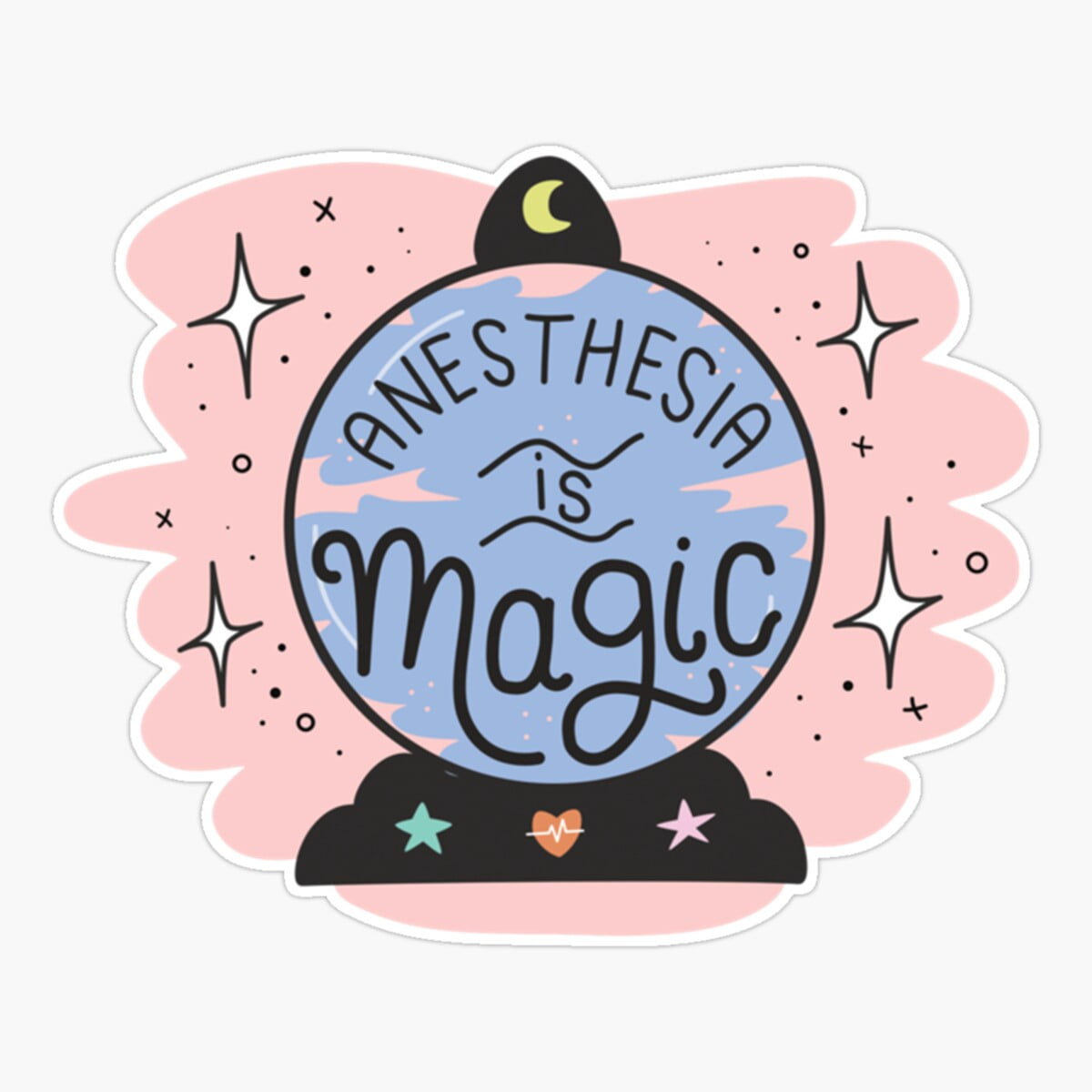 DOPASTICKER Anesthesia Is Magic Sticker, Phone Sticker Water Bottle ...