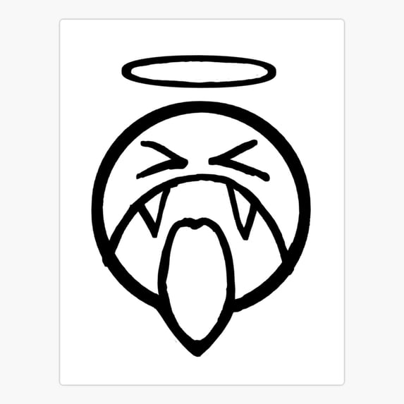 DOPASTICKER Angel Eater! Sticker, Phone Sticker Water Bottle Sticker ...