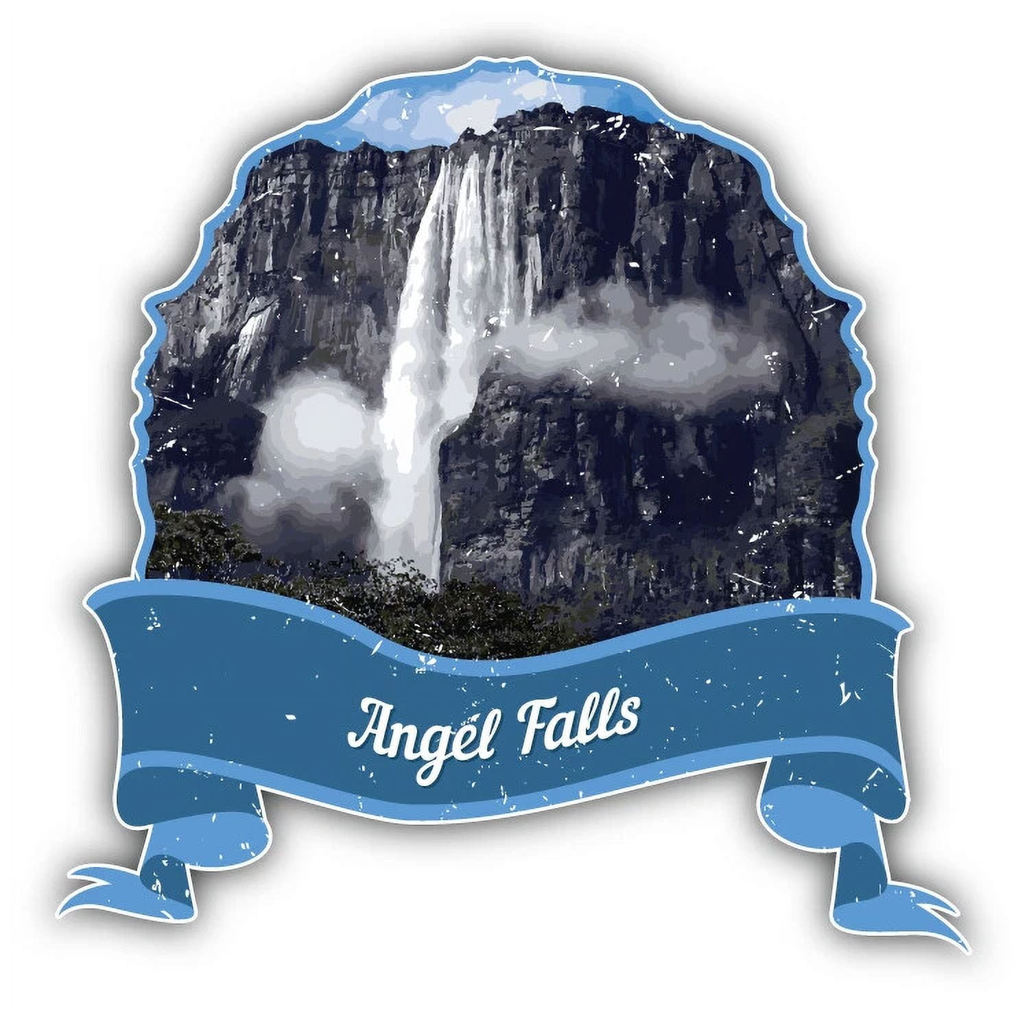 DOPASTICKER Angel Falls Venezuela World Landmark Travel Car Bumper ...