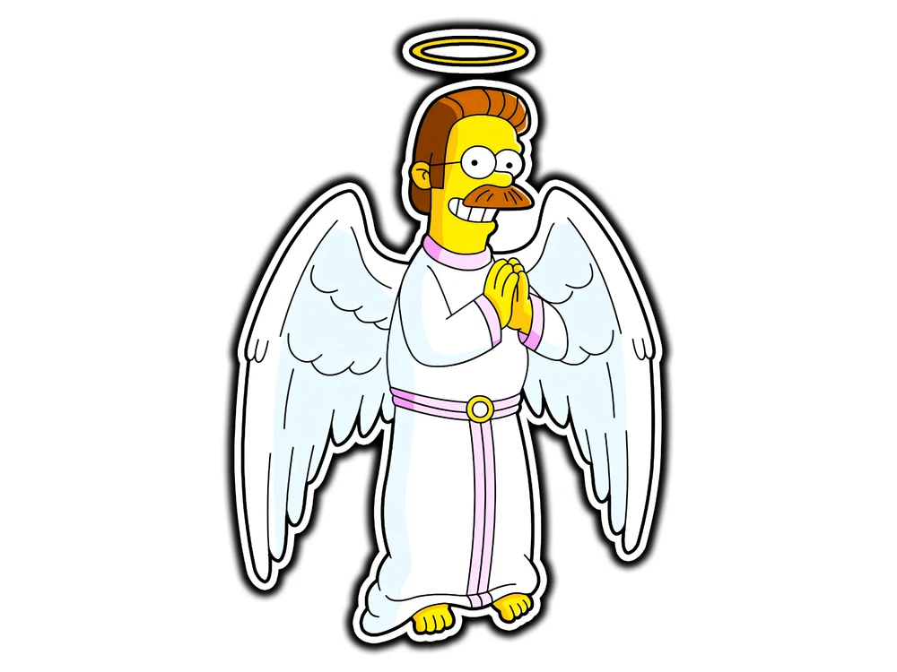 DOPASTICKER Angel Flanders Ned Sticker Decal Phone Decal Water Bottle ...