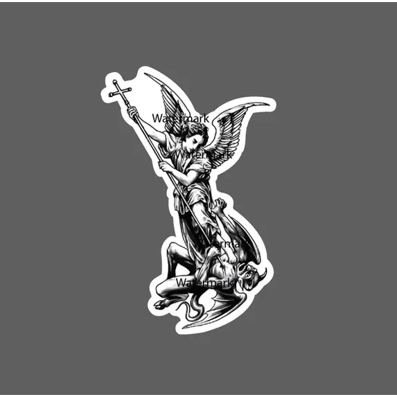 DOPASTICKER Angel Kil.Ling Demon St Michael Spiritual Forces ...