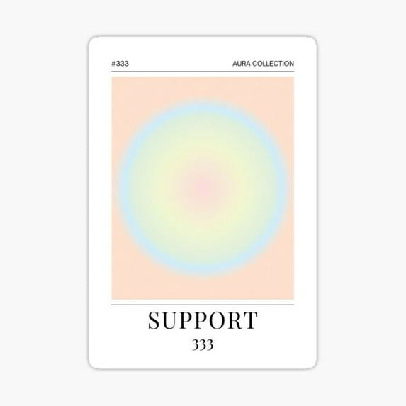 DOPASTICKER Angel Number 333 Gradient Aura Sticker Gift You ...