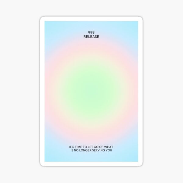 DOPASTICKER Angel Number 999 Aura Sticker Gift You - Decorative Laptop ...