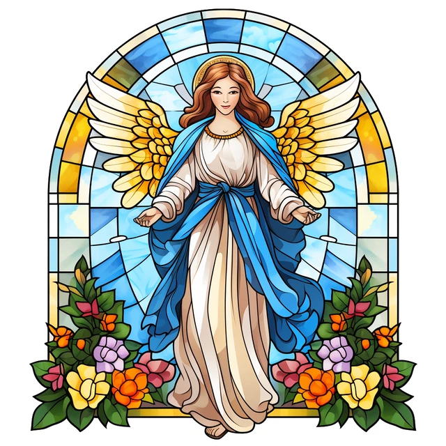 DOPASTICKER Angel Sticker Mosaic Colorful Rainbow Vivid Heaven Love ...