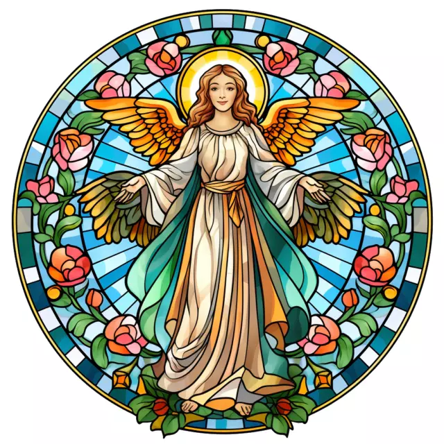 DOPASTICKER Angel Sticker Mosaic Colorful Rainbow Vivid Heaven Love ...