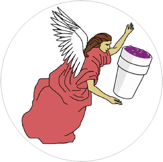 DOPASTICKER Angel With A Lean Cup, Stickers Phone Decal Water Bottle ...