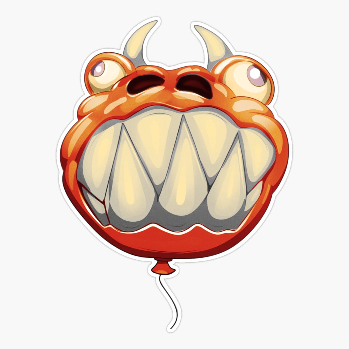 DOPASTICKER Anger Demon Balloon Transparent Sticker, Phone Sticker Car ...