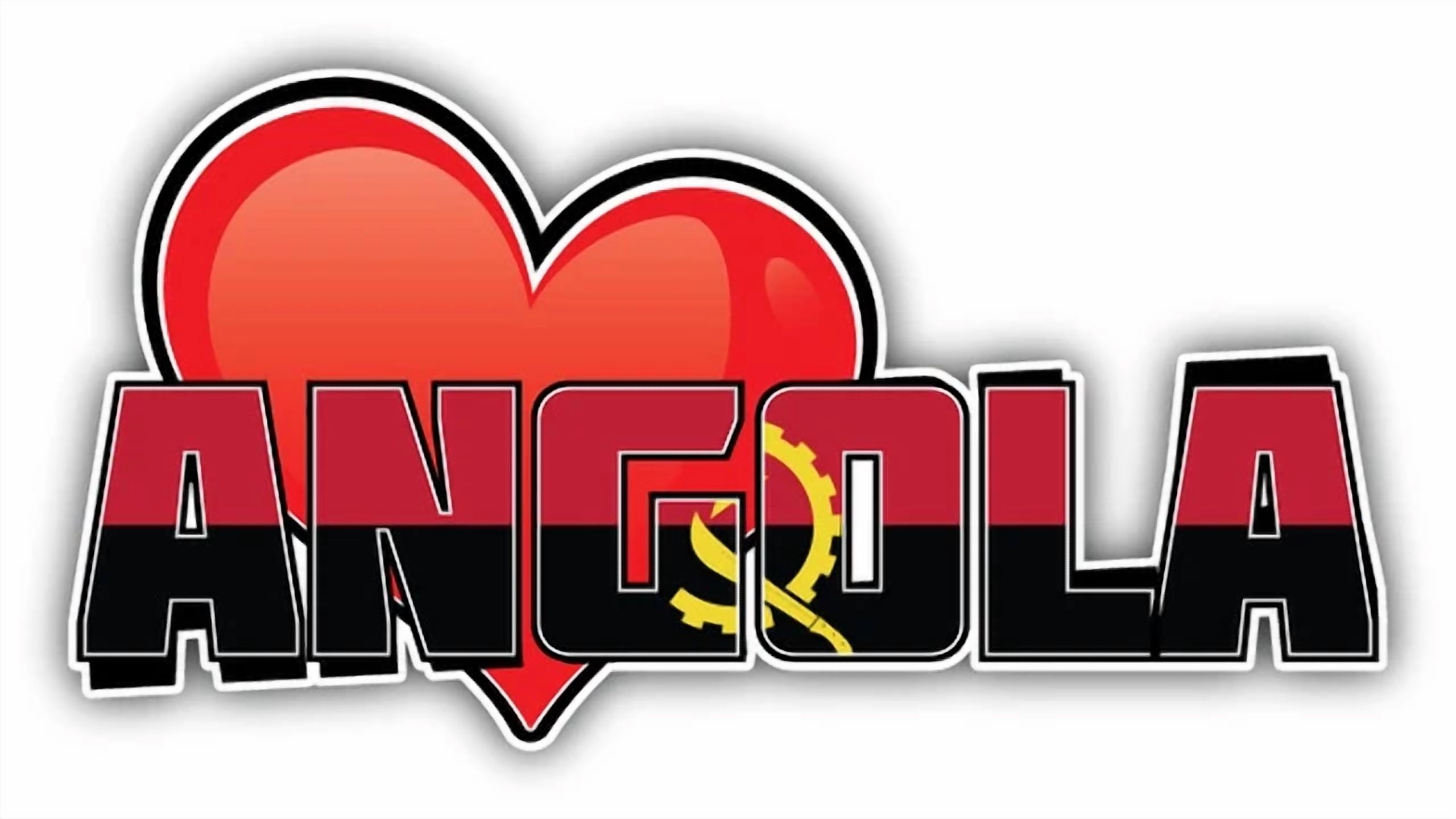 DOPASTICKER Angola Art Heart Flag Travel Sticker Decal Phone Decal Water Bottle Stickers, Cars ...