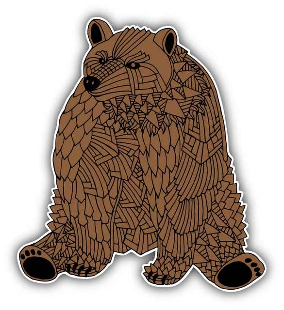 DOPASTICKER Angry Bear Sticker Decal Phone Decal Water Bottle Stickers ...