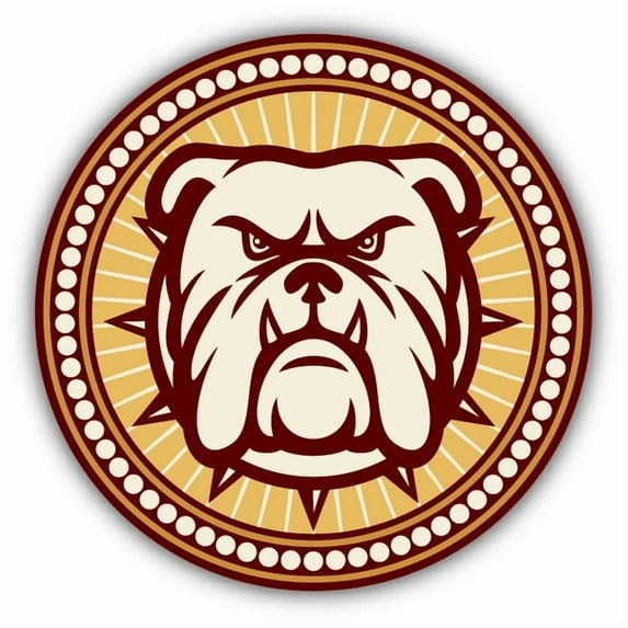 DOPASTICKER Angry Bulldog Head Label Car Sticker Phone Water Bottle ...