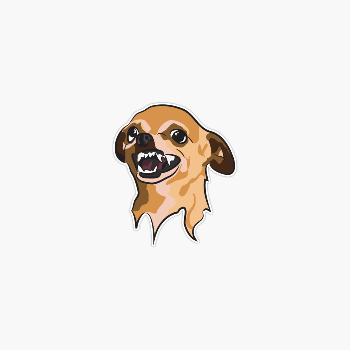 DOPASTICKER Angry Chihuahua Sticker, Phone Sticker Car Stickers ...