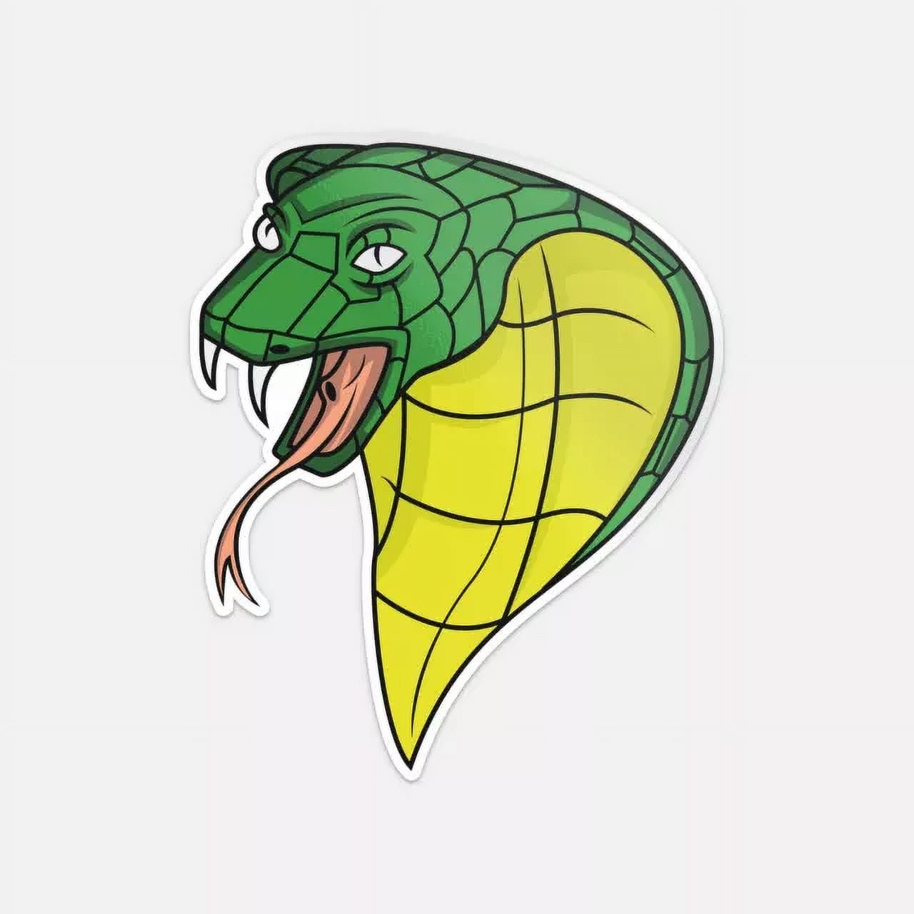 DOPASTICKER Angry Cobra Snake Cartoon Sticker Decal Phone Decal Water ...