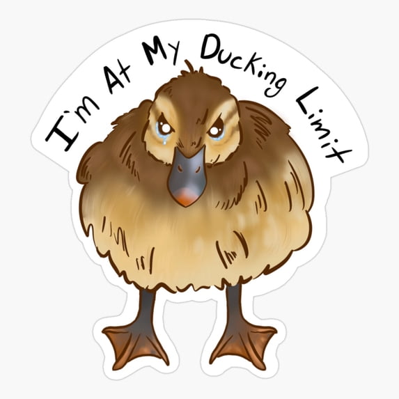 DOPASTICKER Angry Duck Sticker, Phone Sticker Water Bottle Sticker Car ...
