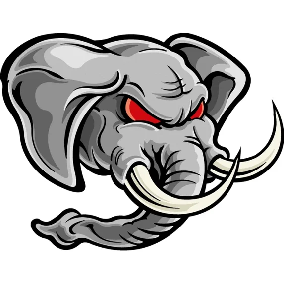 DOPASTICKER Angry Elephant Red Eyes Sticker Decal Phone Decal Water ...