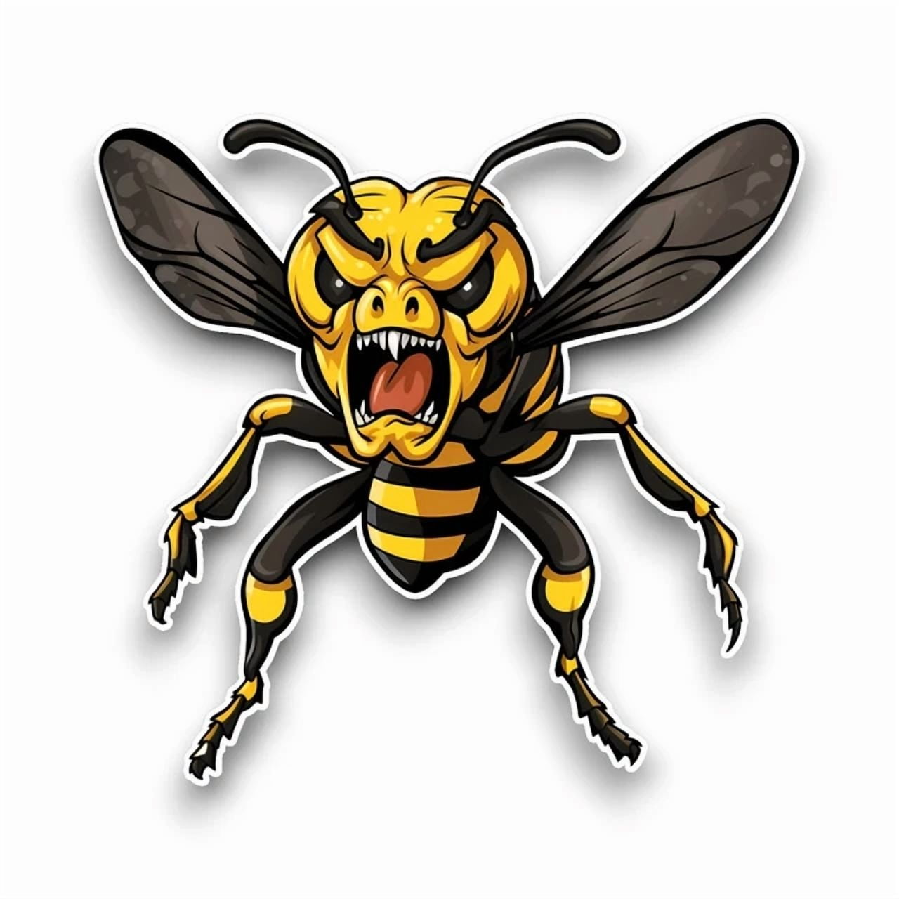 DOPASTICKER Angry Hornet Insect Animal Sticker Car Laptop Scrapbook ...