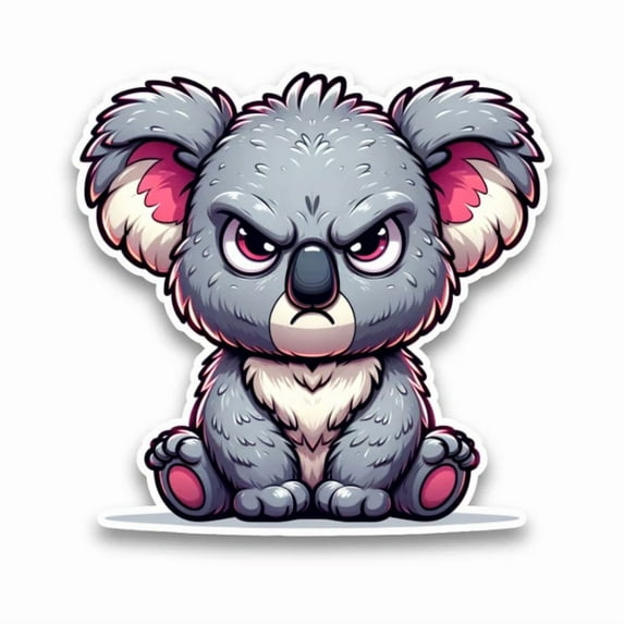 DOPASTICKER Angry Koala Bear Animal Sticker Decal Car Window Scrapbook ...