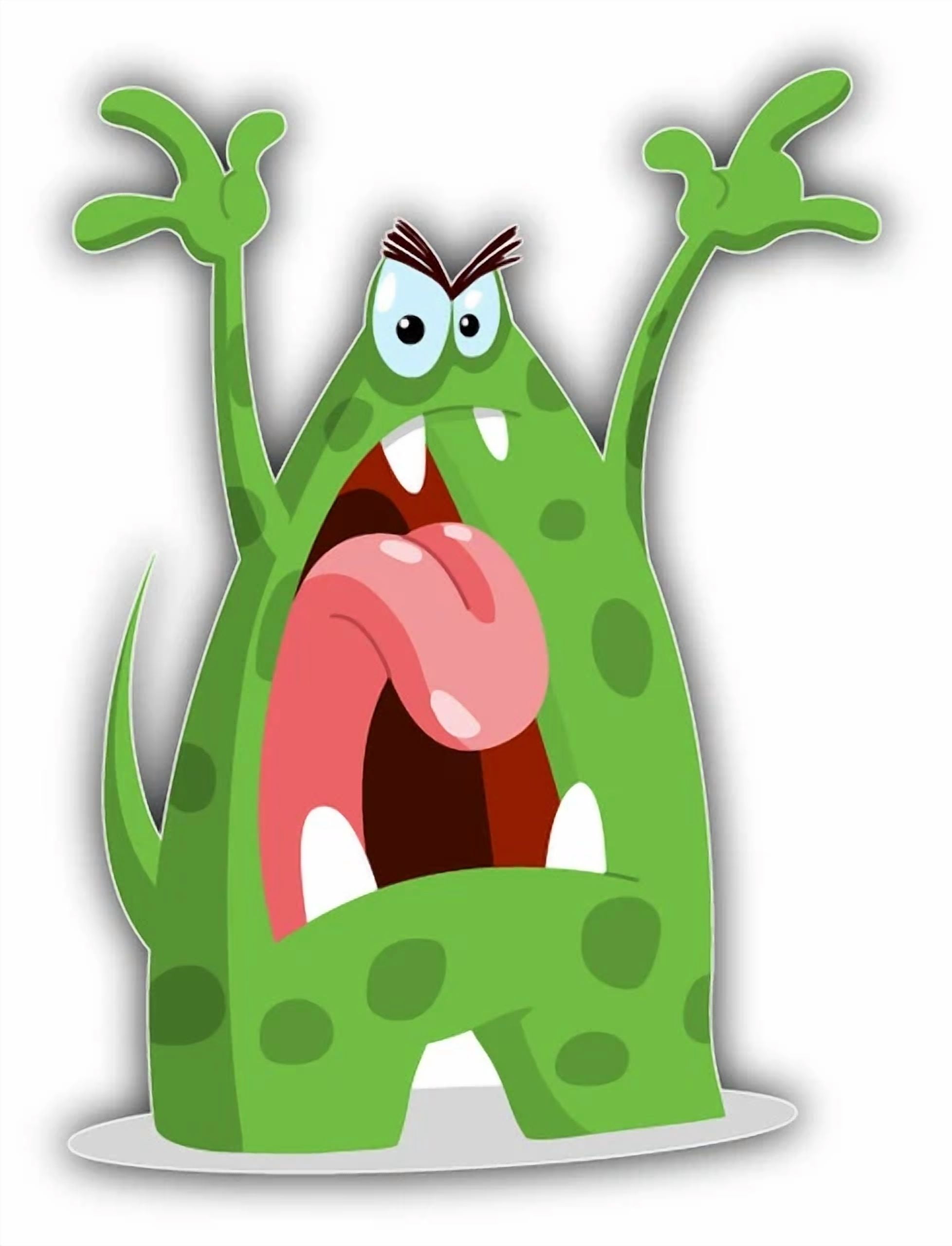DOPASTICKER Angry Monster Animal Cartoon Car Sticker Phone Water Bottle ...