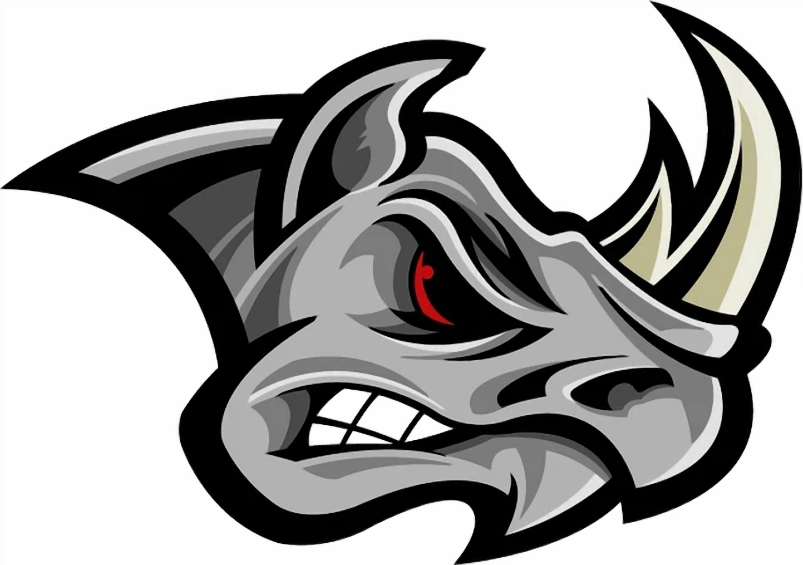 DOPASTICKER Angry Rhinoceros Head Sticker Decal Phone Decal Water ...