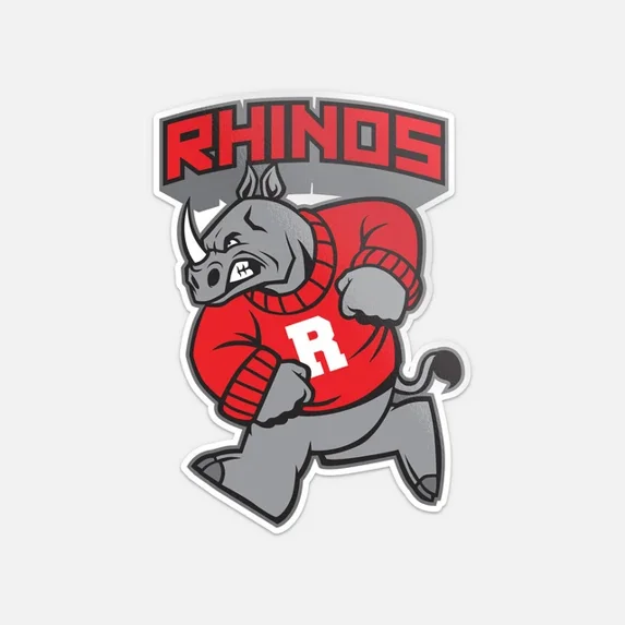 DOPASTICKER Angry Rhinos Mascot Sticker Decal Phone Decal Water Bottle ...