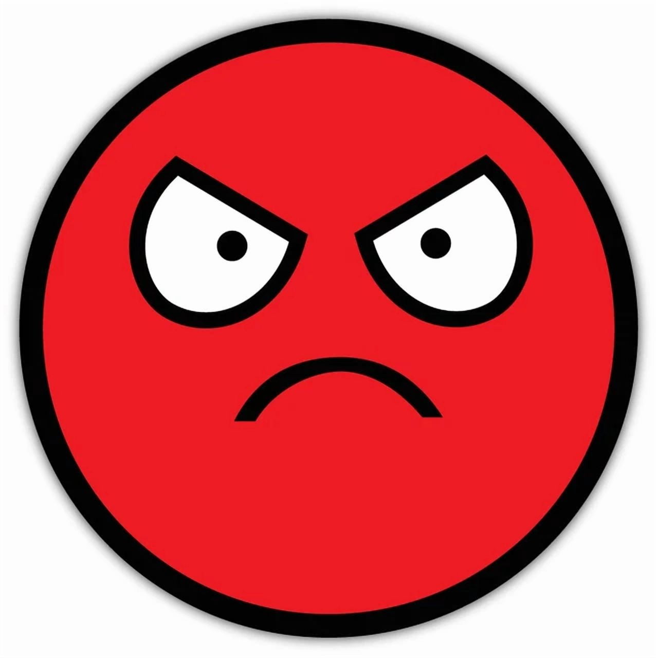 DOPASTICKER Angry Smiley Sticker Decal Phone Decal Water Bottle ...