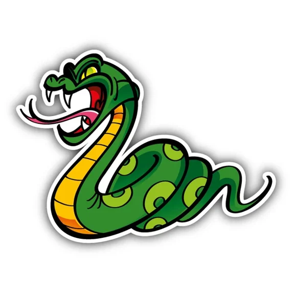 DOPASTICKER Angry Snake Animal Cartoon Sticker Decal Phone Decal Water ...