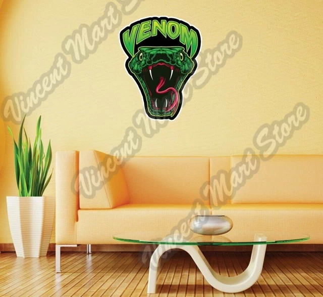 DOPASTICKER Angry Snake Head Back Off Venom Wall Sticker Room Interior ...