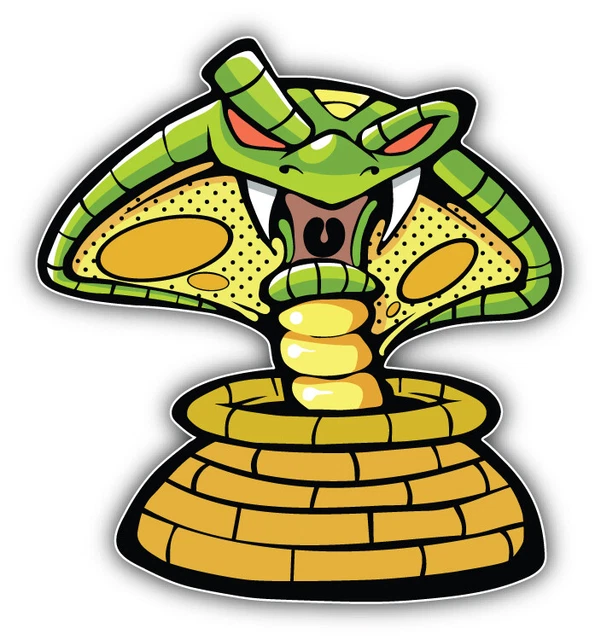 DOPASTICKER Angry Snake Head Mascot Sticker Decal Phone Decal Water ...