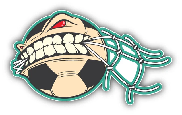 DOPASTICKER Angry Soccer Ball Mascot Sticker Decal Phone Decal Water ...