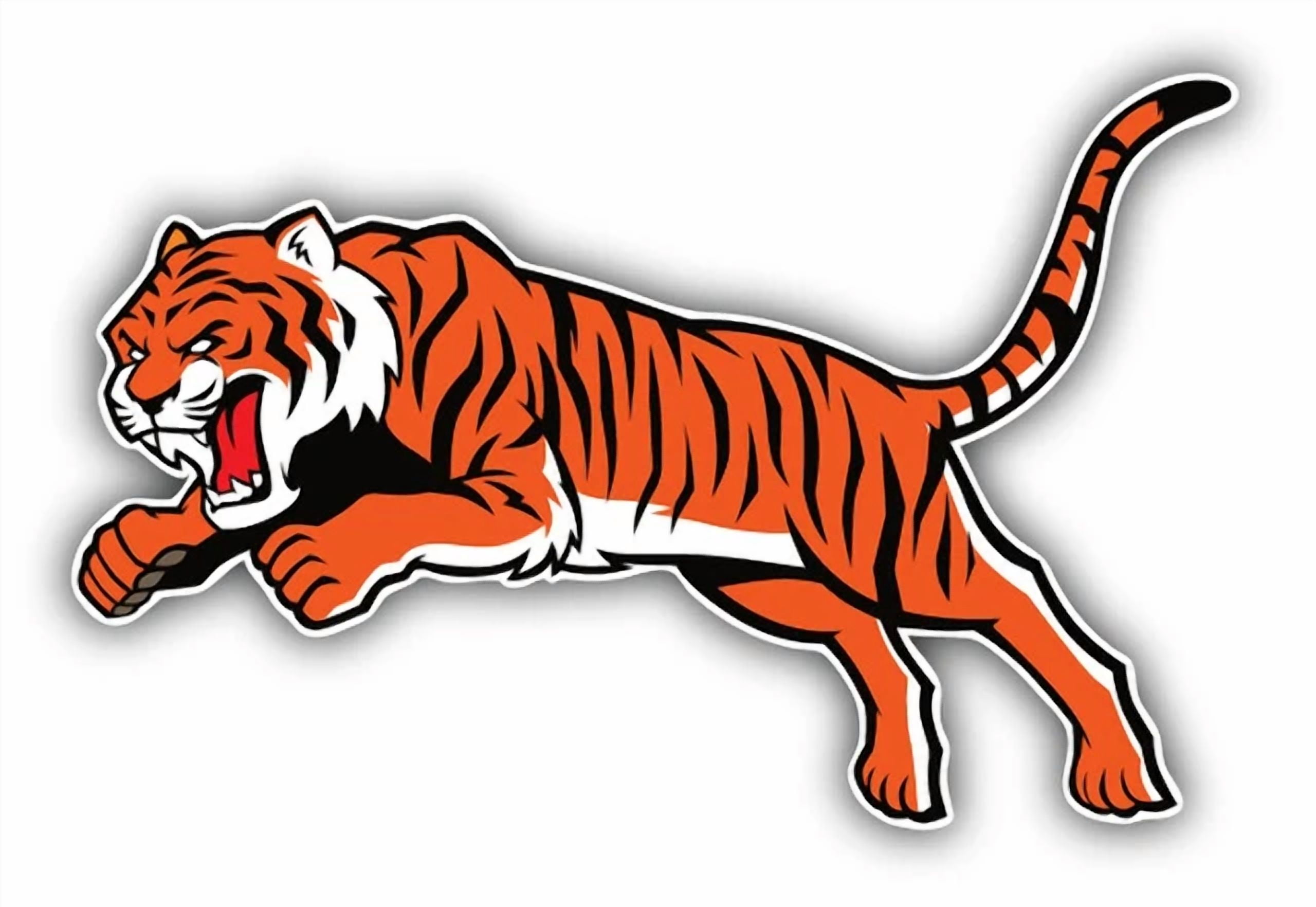 DOPASTICKER Angry Tiger Sticker Decal Phone Decal Water Bottle Stickers ...