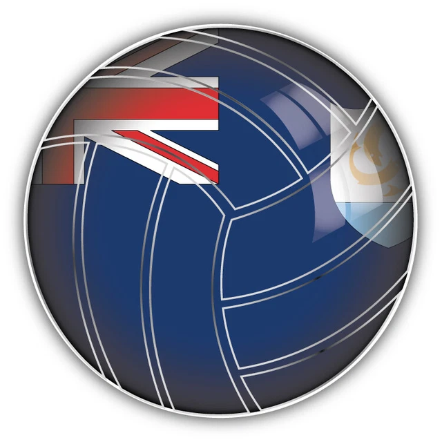 DOPASTICKER Anguilla Volleyball World Flag Sticker Decal Phone Decal ...