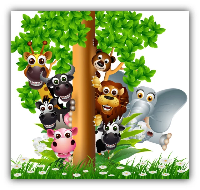 DOPASTICKER Animal Cartoon Wildlife Car Sticker Phone Decal Water ...