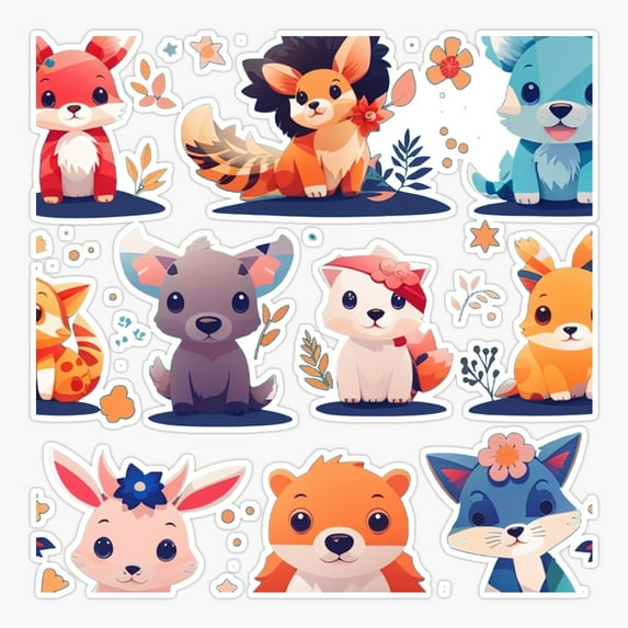 DOPASTICKER Animal Feelings Sticker, Phone Sticker Water Bottle Sticker ...