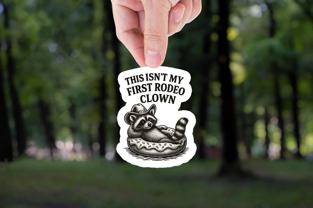 DOPASTICKER Animal Sticker, Rodeo Clown, Cowboy Decal, Ani Phone Decal ...