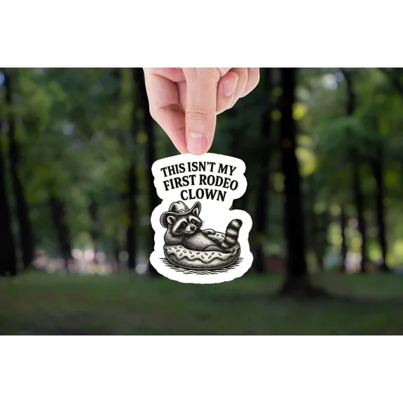 DOPASTICKER Animal Sticker, Rodeo Clown, Cowboy Decal, Ani Phone Decal ...