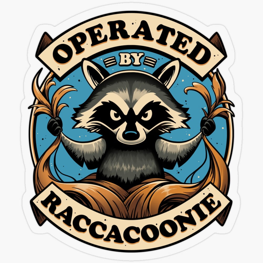 DOPASTICKER Animal Supremacy - Evil Trash Panda Transparent Sticker ...