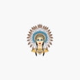 DOPASTICKER Animation Portrait Of A Beautiful American Indian Woman In ...