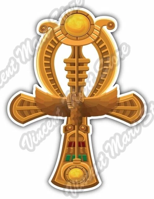 DOPASTICKER Ankh Ancient Egyptian Old Cross Pharaoh Car Sticker Decal ...