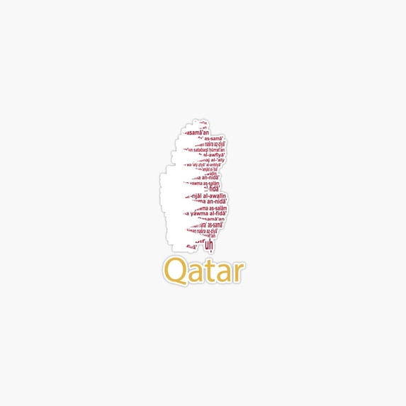 DOPASTICKER (Anthem + Flag + Map) = Qatar Sticker, Phone Sticker Car ...