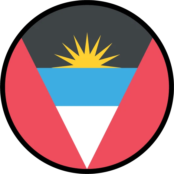 DOPASTICKER Antigua And Barbuda Flag Circle Sticker Decal Phone Decal ...