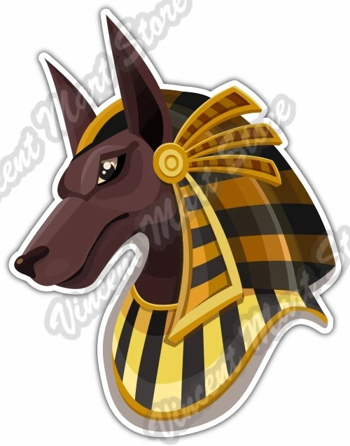 DOPASTICKER Anubis God Ancient Egypt Dog Head Myth Gift Car Sticker ...