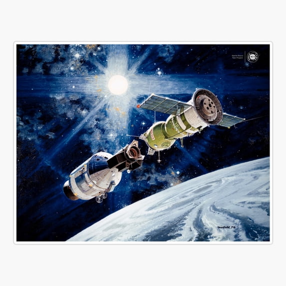 DOPASTICKER Apollo-Soyuz Docking - 1974 Concept Art Sticker, Phone ...