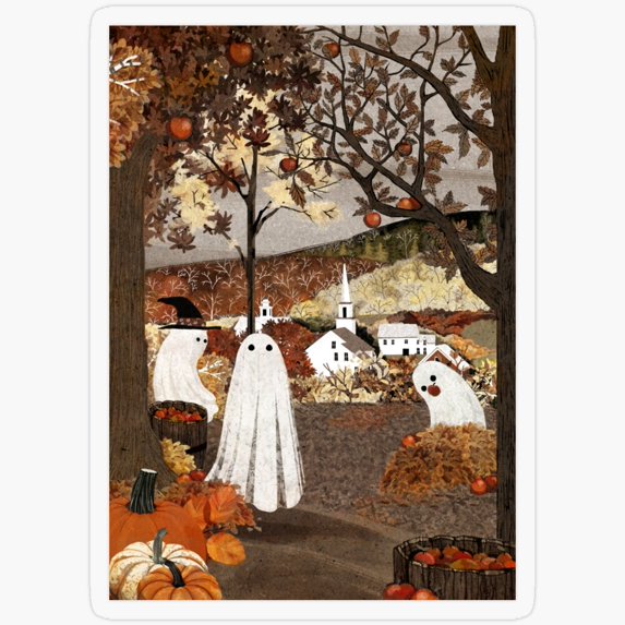 DOPASTICKER Apple Orchard Transparent Sticker Phone Decal Water Bottle ...