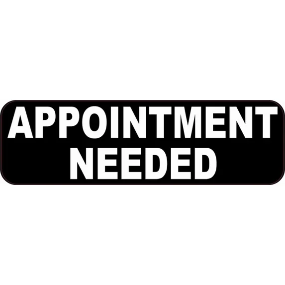 DOPASTICKER Appointment Needed Sticker Door Medical Office Salon ...