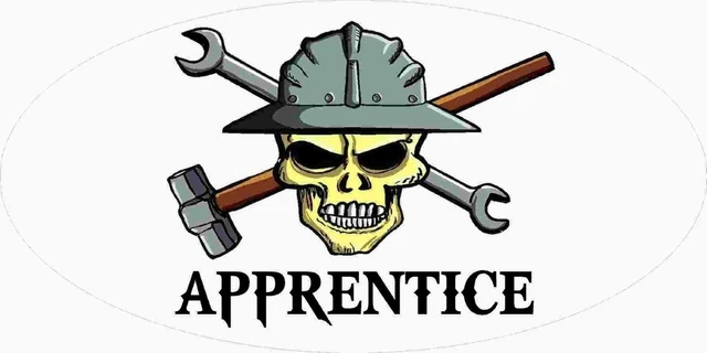DOPASTICKER Apprentice Skull Sticker Hard Hat Sticker Phone Decal Water ...