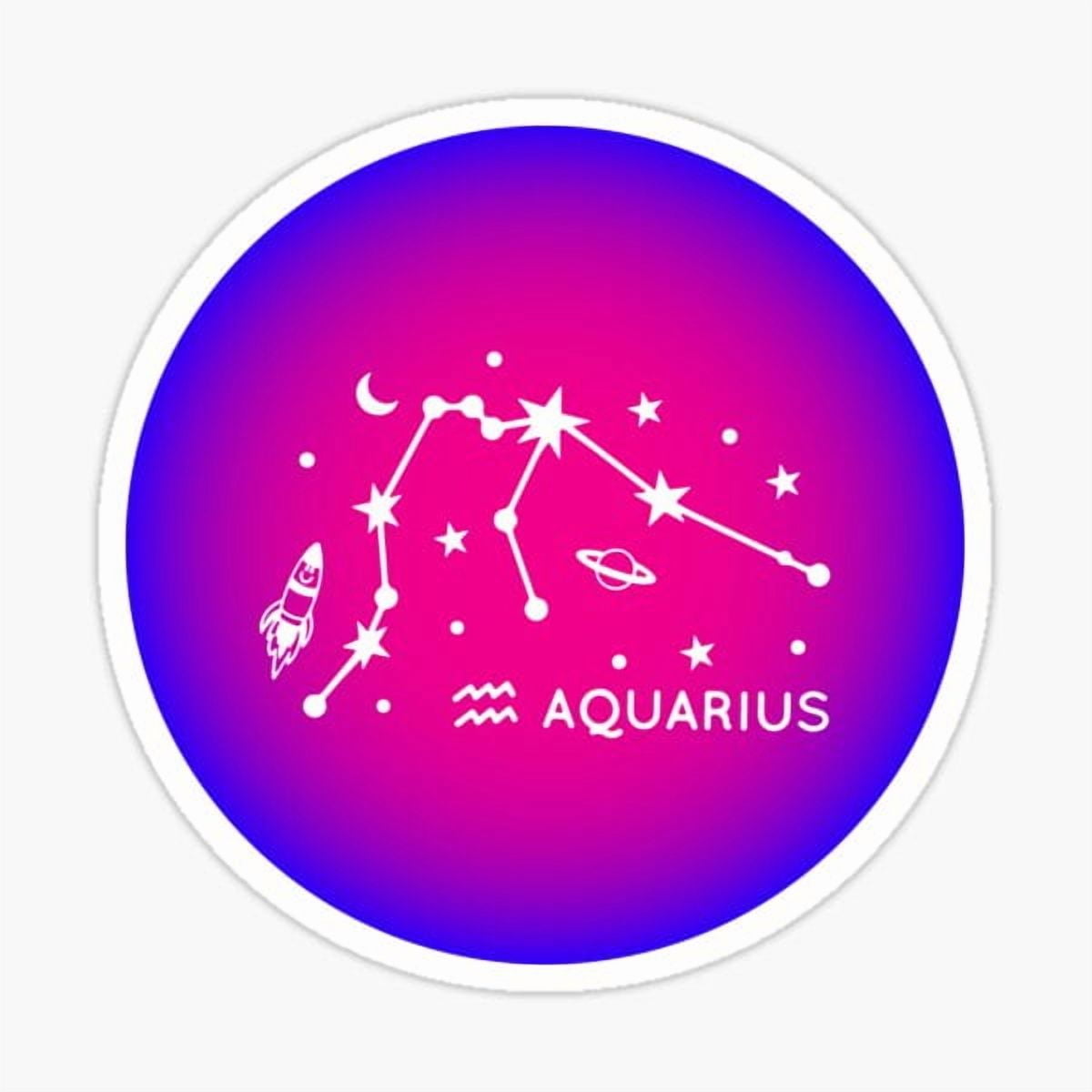 DOPASTICKER Aquarius Zodiac Sign Aura Sticker Gift You - Decorative ...